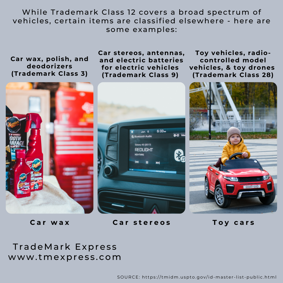Trademark Class 12: Vehicles