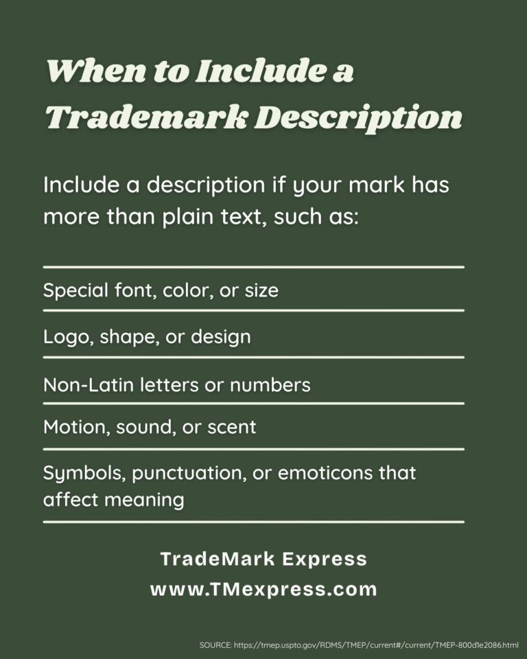 Quick Guide to USPTO Trademark Description of Mark